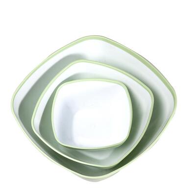 Wholesale Solid Color Creative New Square Bowls, PP Material