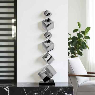 简约奢不锈钢雕塑落样板间客厅装装饰软轻品酒店走廊艺术MDC地大