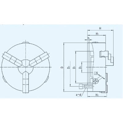 卡车床三定心环手动抓和众自夹头自呼 k11250c卡盘定心 机床三爪