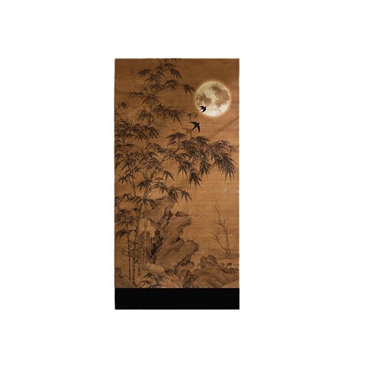中式复古玄关装饰画宋代美学走廊尽头挂画中古风茶室书房壁画禅意