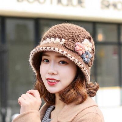 Women's Vintage Floral Handcrafted Crochet Bucket Hat -