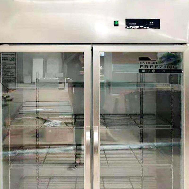 商用冷柜双厨不锈钢门冷藏藏展房341示柜蔬菜保鲜展示柜立式四门