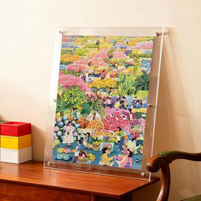 亚克力拼图相框1000片500片70x50cm装裱画框专用框架定制展示挂墙