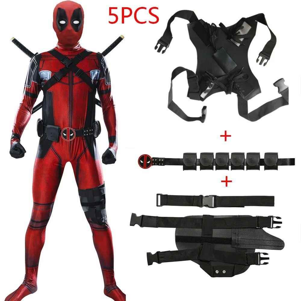 Anime Kids Adult Superhero Deadpool Cosplay Costumes Bodysui