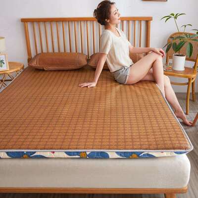 学生床垫单软垫榻榻米子折人叠垫家用褥双人QXT加厚床褥铺地学生