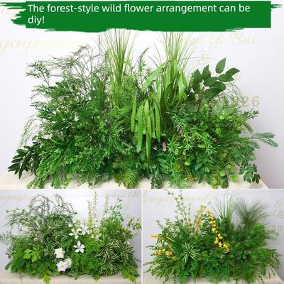 婚礼地板花林花排莫奈花园式人造花排假花婚礼舞台道路指南完成花