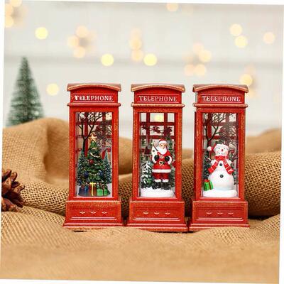 Christmas decorations for the elderly interior phone booth