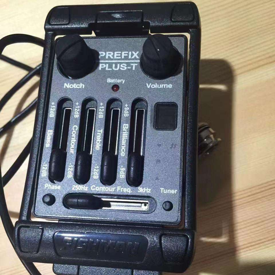 渔夫吉他拾音器EQ电箱均衡器301吉他配件民谣拾音器液晶调音器