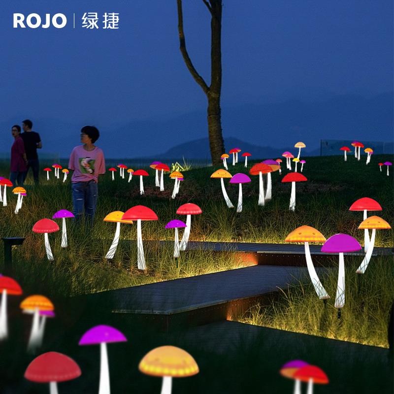 led发光蘑菇灯户外公园景区插地草坪灯商业街美陈景观亮化装饰灯