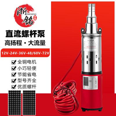 太阳能泵12v24v36v48v60v72v高扬程直流螺杆泵DCSOLARPUMP