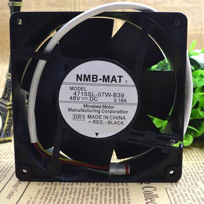 原装NMB 12CM 4715SL-07W-B39 48V 0.18A 三线 金属防水散热风扇