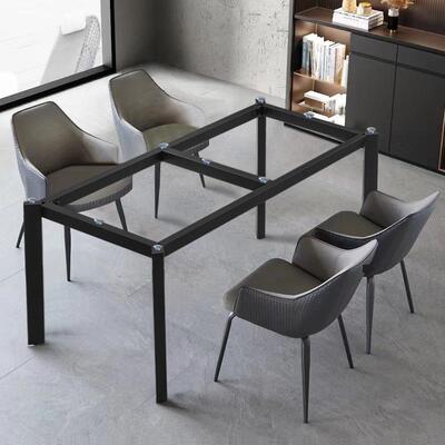 直岩板餐桌支脚架大理石腿瓷砖桌LTS子简桌约脚木质桌面底座可订