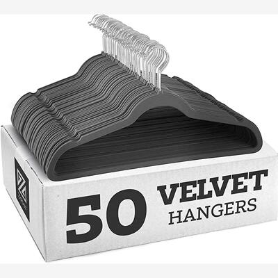 Non slip velvet clothes hanger dress Coat Hanger holder rack