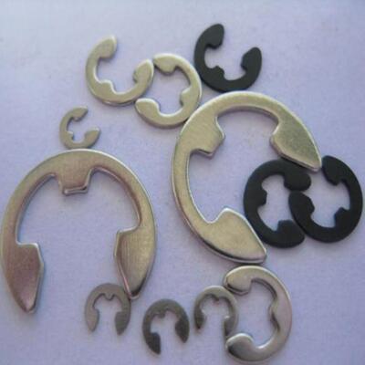 GB896开口挡圈不锈钢E形挡圈|发黑E型卡簧M3-M10