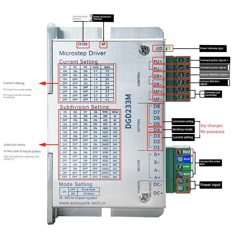 递归42电机驱动器42步进电机力矩0.4N24V3D打印点胶 雕刻机小马达