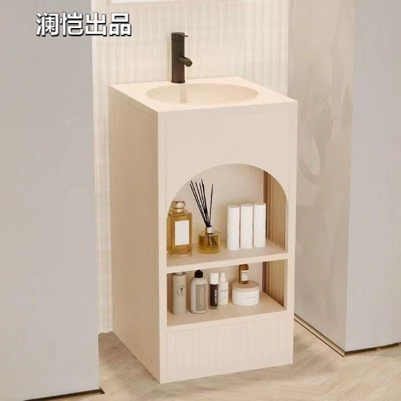 复古餐30业工洗风手台网红厅酒吧立柱盆一体落地式