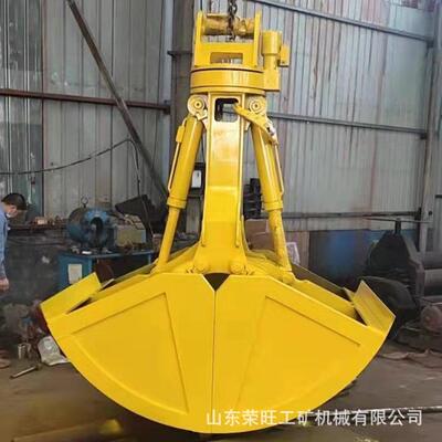 液压旋口转开挖掘机贝壳双斗港卸煤ADU斗码头贝抓沙斗液压挖机型