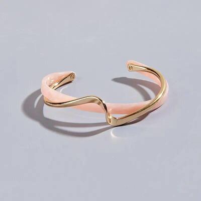 White Shellfish Bracelets Board Bend Metal Bangles Womens Ha