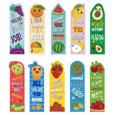 10pcs Space & Planet Themed Magnetic Bookmarks - Durable Pap