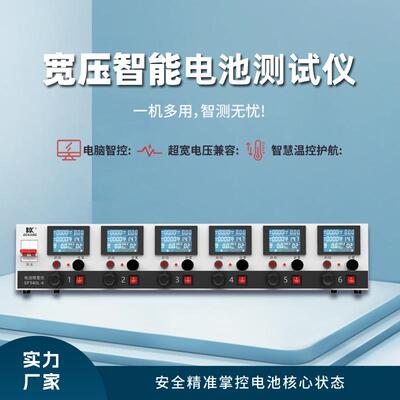 新款得康铅酸锂电通用智能充放电一体均衡分容检测设备6通道SF540