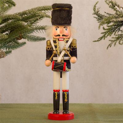 European-style cloth-covered Christmas nutcracker soldier or