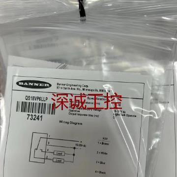 BANNER邦纳 QS18VN6LLP/QS18VP6LLP 激光感测器 全新原装现货