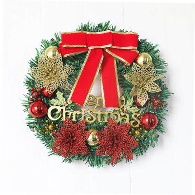 Christmas decoration wreath 30CM rattan wreath PVC simulatio