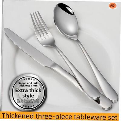 Stainless steel cutlery knife, fork and spoon three piece