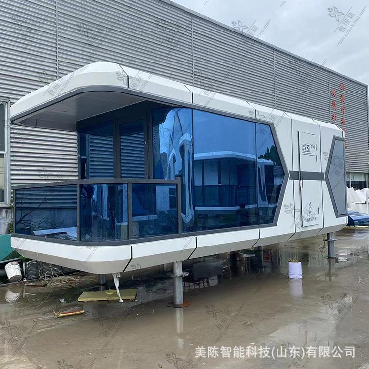 户外房车营地住宿房特色打卡星空房移动智能太空方舱民宿轻钢别墅