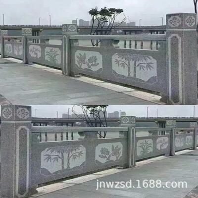 花岗岩石头扶手制作公司 阳台石制栏杆图片 旗台汉白玉栏板多少钱