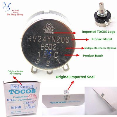 单圈电位器RV24YN20S B102 B202 B502 B103 B203 B503 B104 TOCOS