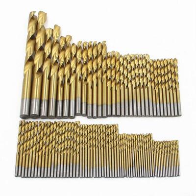 高速钢镀钛麻花钻头 直柄钻头手电钻99PCS钻头 1.0-3.0mm圆柄-60g