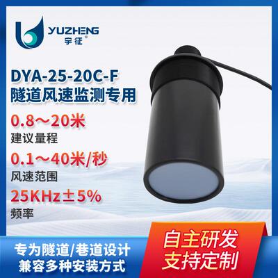 DYA-25-20C-F普通隧道风速仪换能器25KHz超声波风速检测探头