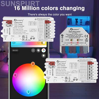 GLEDOPTO RGBCCT五合一LED灯带控制器AC半导体控制整流器调光器 Z