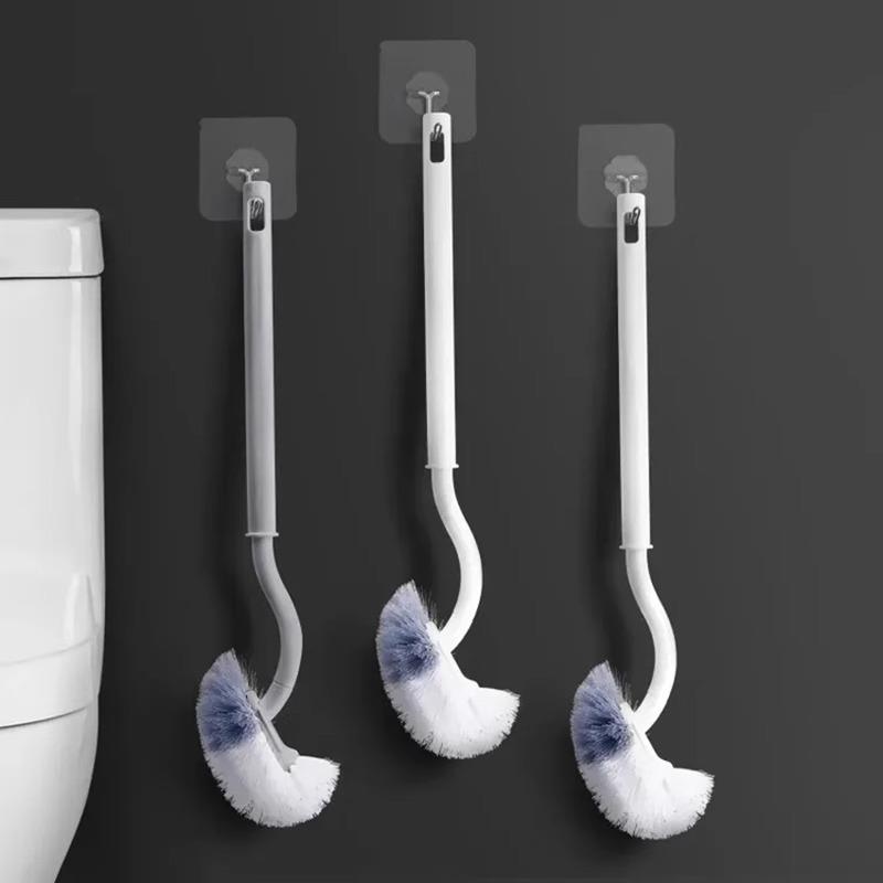 Wall-mounted long-handled toilet brush for home bathrooms, n