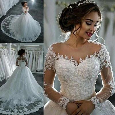 Women Wedding Wedding Dress Lace蕾丝婚纱