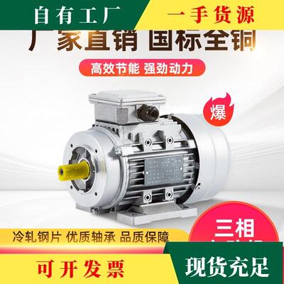议·电机380V三相YS铝壳1400转90120w180W250W370W750WKW马达马