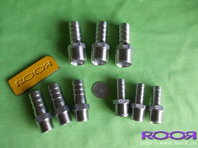 RooR 纯进口 日本原产 4分管 螺丝接驳牙 厚实纯不锈钢