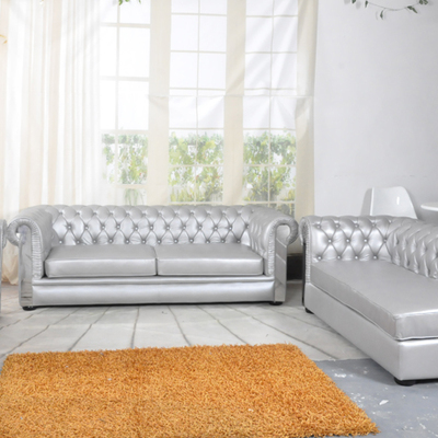 组曲经典设计切斯特菲尔德 Chesterfield 真皮高档手工拉扣沙发