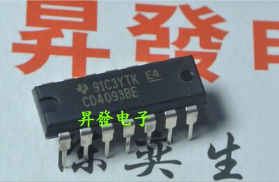 【昇發电子】触发器芯片 CD4093BE HEF4093 HCF4093 DIP14