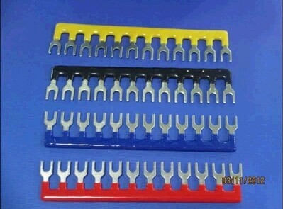 TB-1512TBC/TBR/TBD接线端子MY继电器短接片25A10位Y型连接条间距