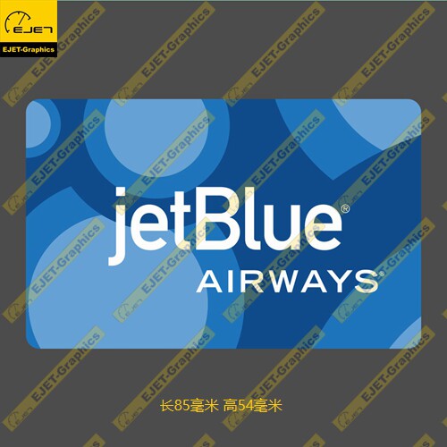 捷蓝航空JETBLUE标准卡贴个性防水贴纸车贴笔记本贴旅行箱贴X