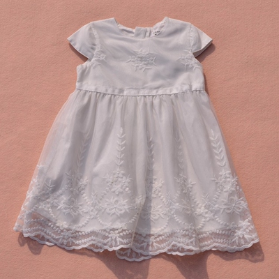 欧美原单童装女童连衣裙薄纱裙
