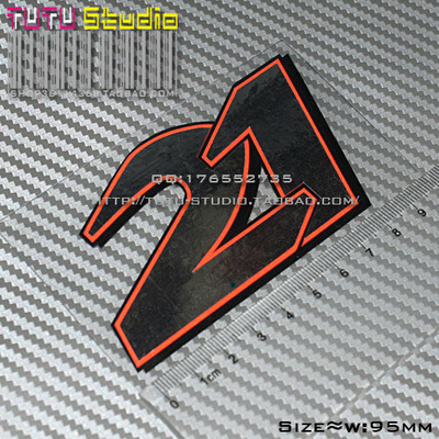 tutu圖圖車貼-21红黑+贴纸反光贴