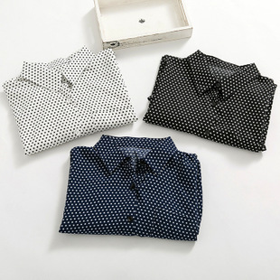 eal文艺范百搭风波点衬衫新品