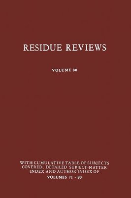 【预售】Residue Reviews: Residues of Pesticides and Ot...