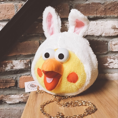 兔子头套软萌毛绒零钱现货斜挎包