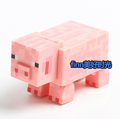 赔本清仓 正版Minecraft 我的世界 猪Pig 可动积木摆件