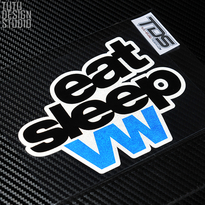 大众tutu圖圖高尔夫7尚酷反光贴