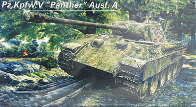 法国Heller海伦/海勒81162 1/35Pz kpfw V Panther黑豹坦克模型